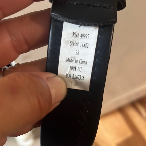 Accessories | Size 38 Black Belt With Gold Buckle | Poshmark